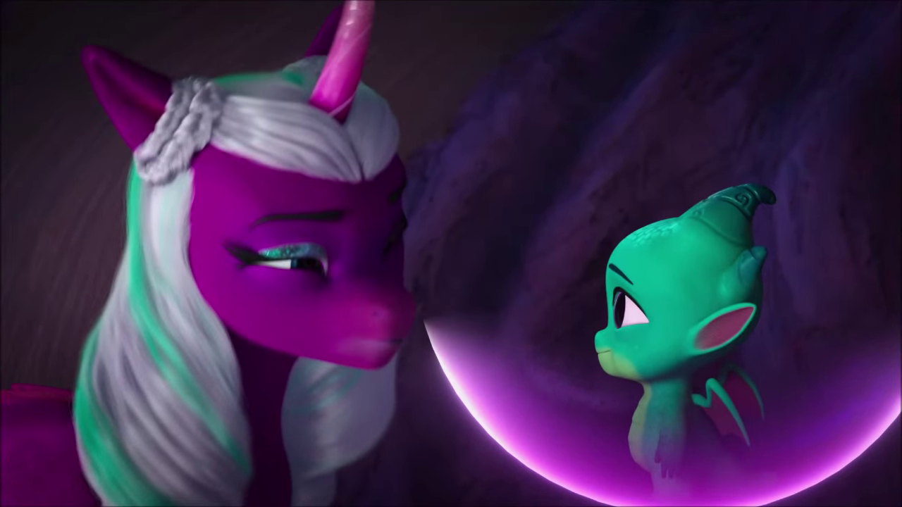 #3142625 - safe, screencap, opaline arcana, sparky sparkeroni, alicorn, dragon, pony, g5 ...