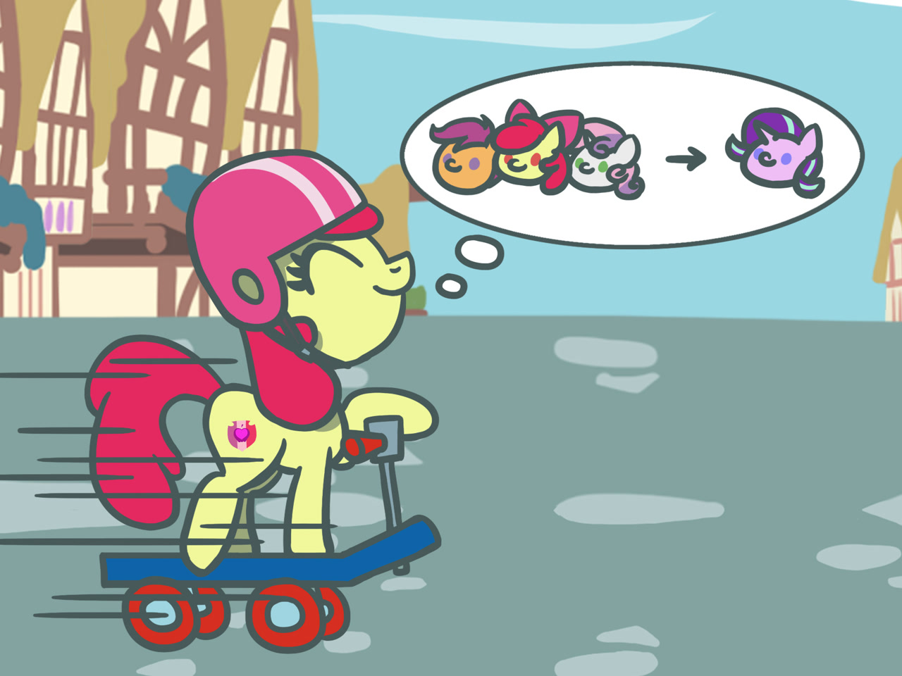 #3142694 - safe, artist:flutterluv, part of a set, apple bloom ...