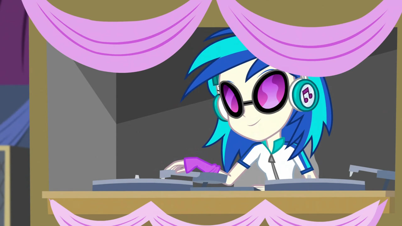 #3142743 - safe, screencap, dj pon-3, vinyl scratch, human, equestria ...