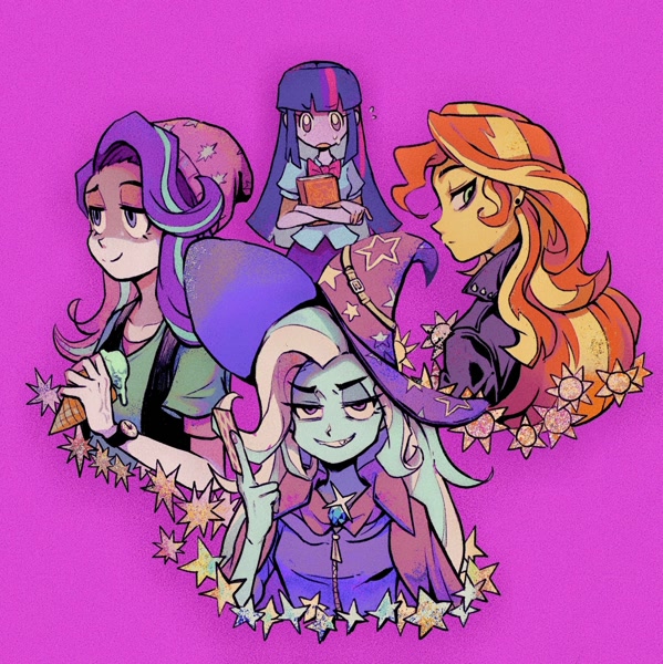 Sunset Shimmer And Trixie Human