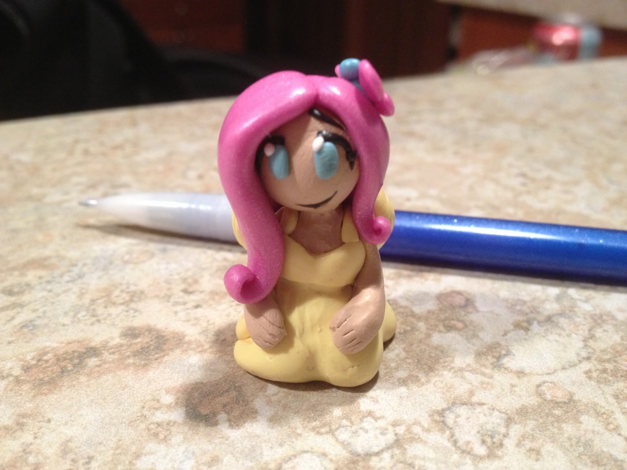 #3144262 - safe, artist:chemistrykat, fluttershy, human, clay, cute ...