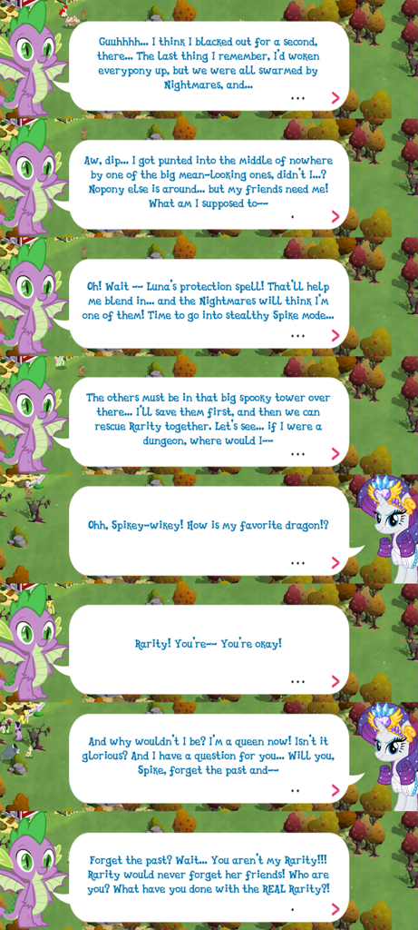 #3144481 - safe, gameloft, idw, rarity, spike, dragon, pony, unicorn, g4, my little pony: magic ...