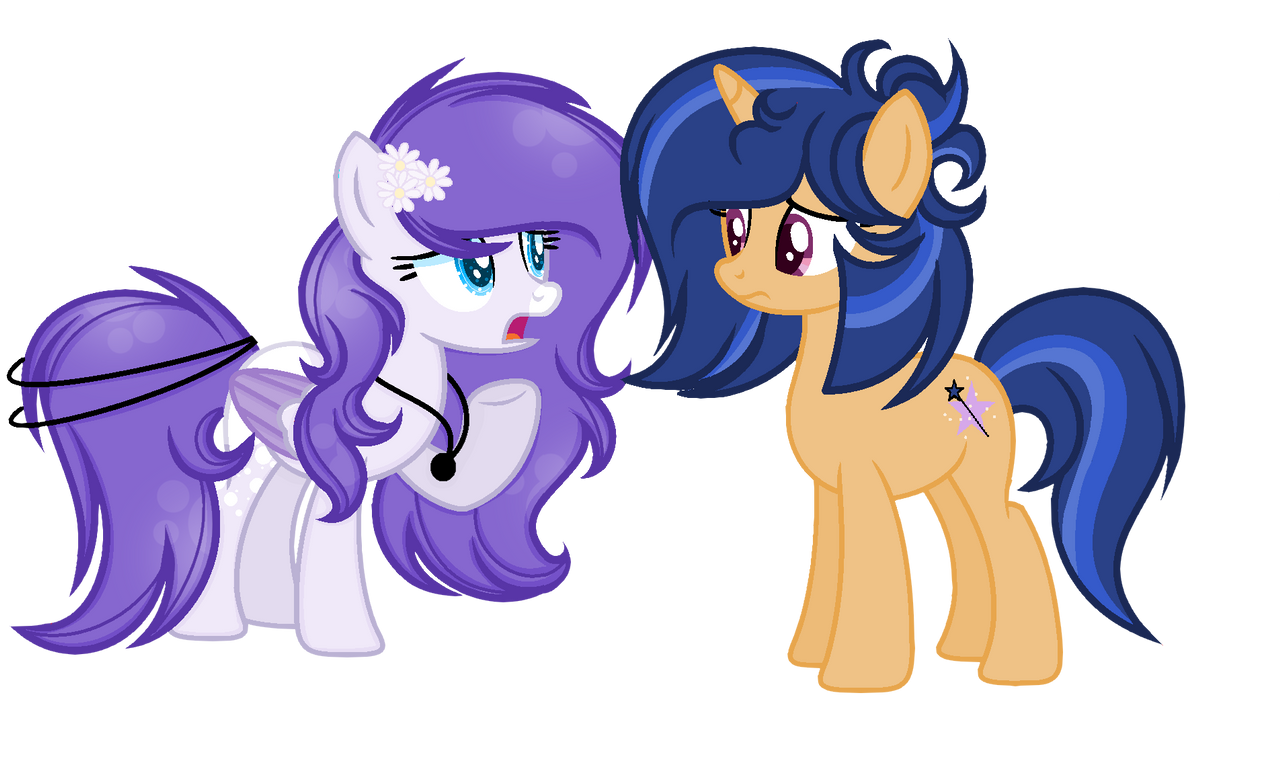 #3144780 - safe, artist:azulsnow, oc, oc:allium snow, oc:magic swirl, pegasus, pony, unicorn ...