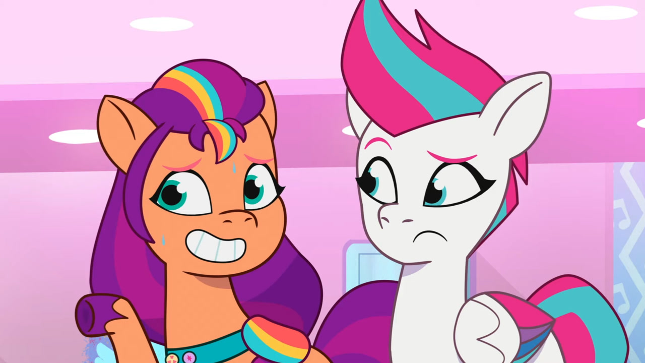 #3145782 - safe, screencap, sunny starscout, zipp storm, earth pony, pegasus, pony, g5, i've ...