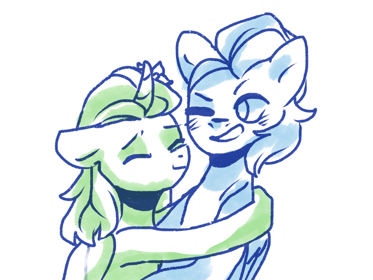 #3145905 - safe, artist:lizzing, oc, oc:elen, oc:wing hurricane, deer ...