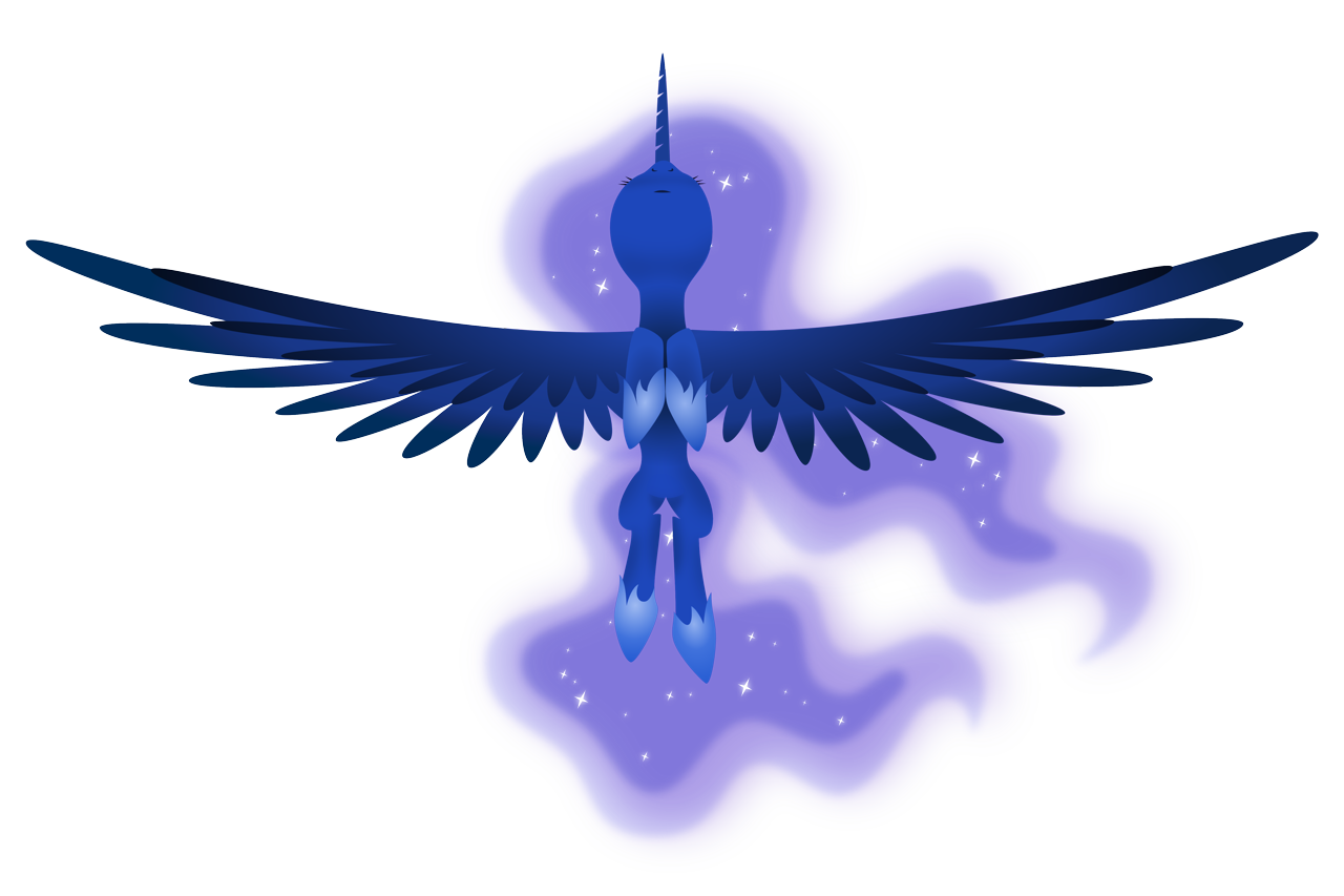 #3147416 - safe, artist:flamevulture17, princess luna, alicorn, pony ...