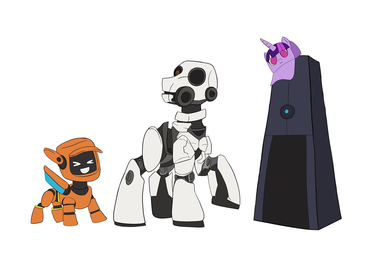 #3149956 - safe, artist:crosslineanimator, twilight sparkle, pony, robot, robot pony, g4, hat ...