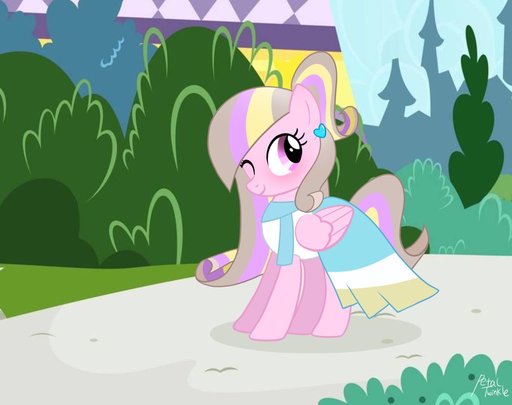 #3150402 - safe, artist:petaltwinkle, oc, oc only, oc:petal twinkle, pegasus, pony, clothes ...