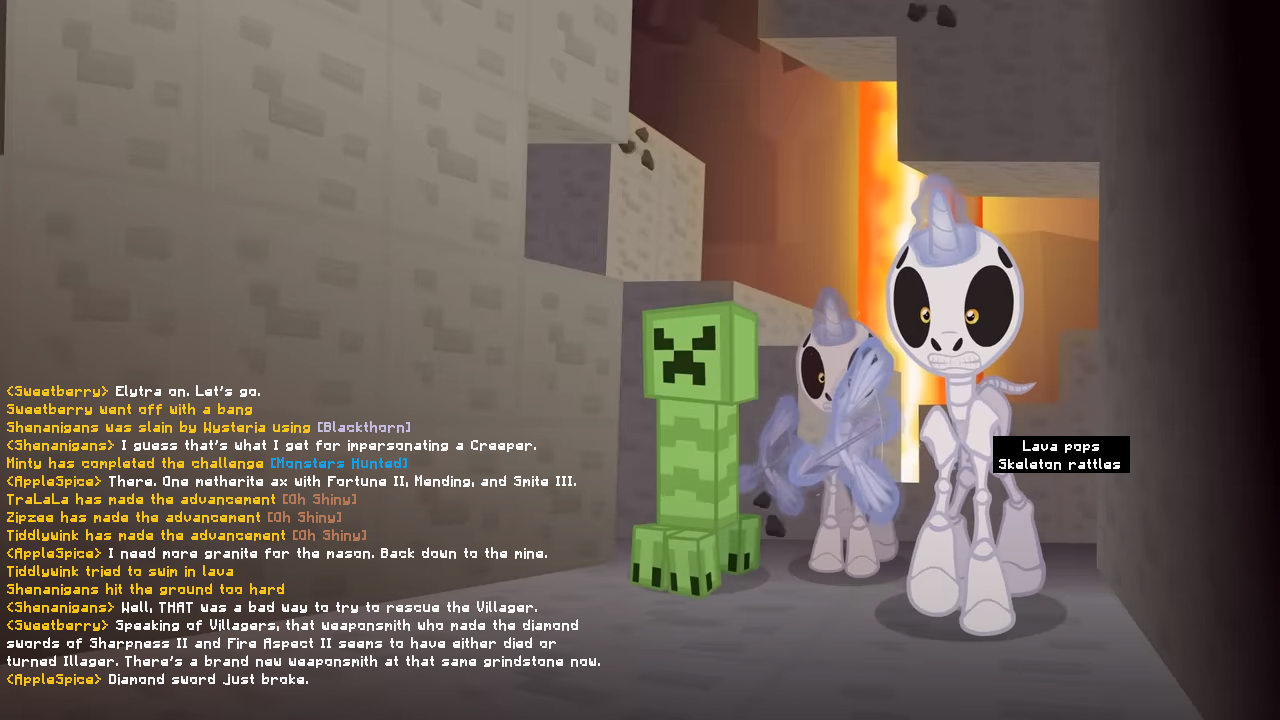 #3150939 - safe, artist:jan, skeleton pony, don't mine at night, g3, g4 ...