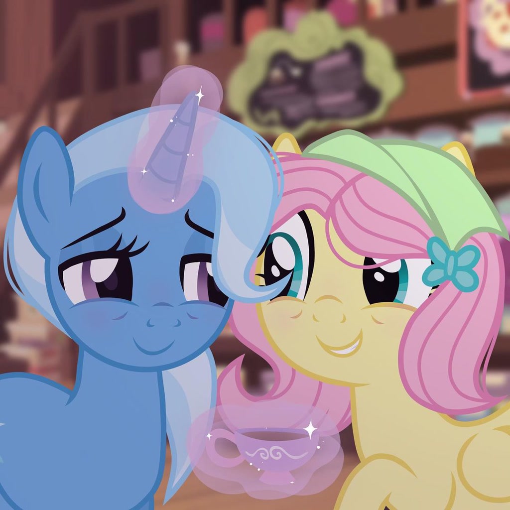 #3151692 - artist needed, source needed, safe, fluttershy, trixie ...