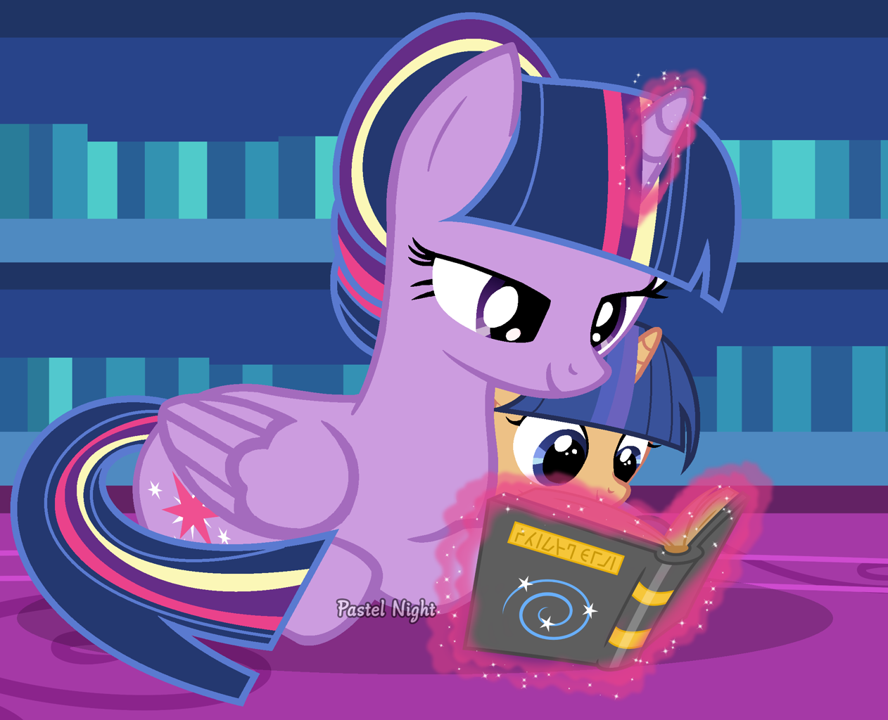 #3152792 - safe, artist:pastelnightyt, twilight sparkle, oc, oc:super ...