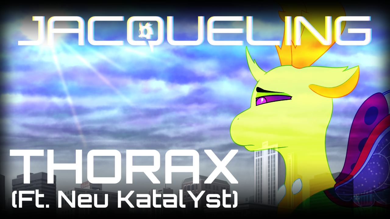 #3153107 - safe, artist:jacqueling, thorax, frown, horns, looking down, male, sad, solo, text ...