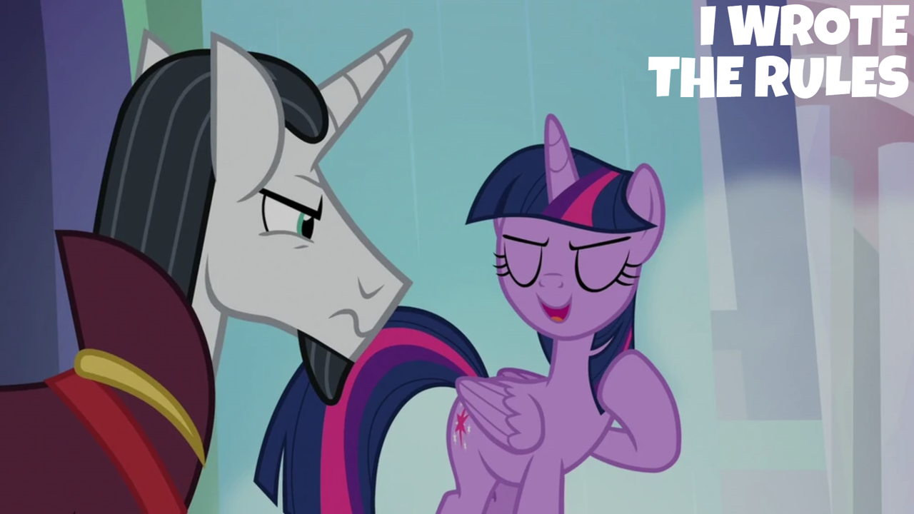 #3153131 - safe, edit, edited screencap, editor:quoterific, screencap, chancellor neighsay ...