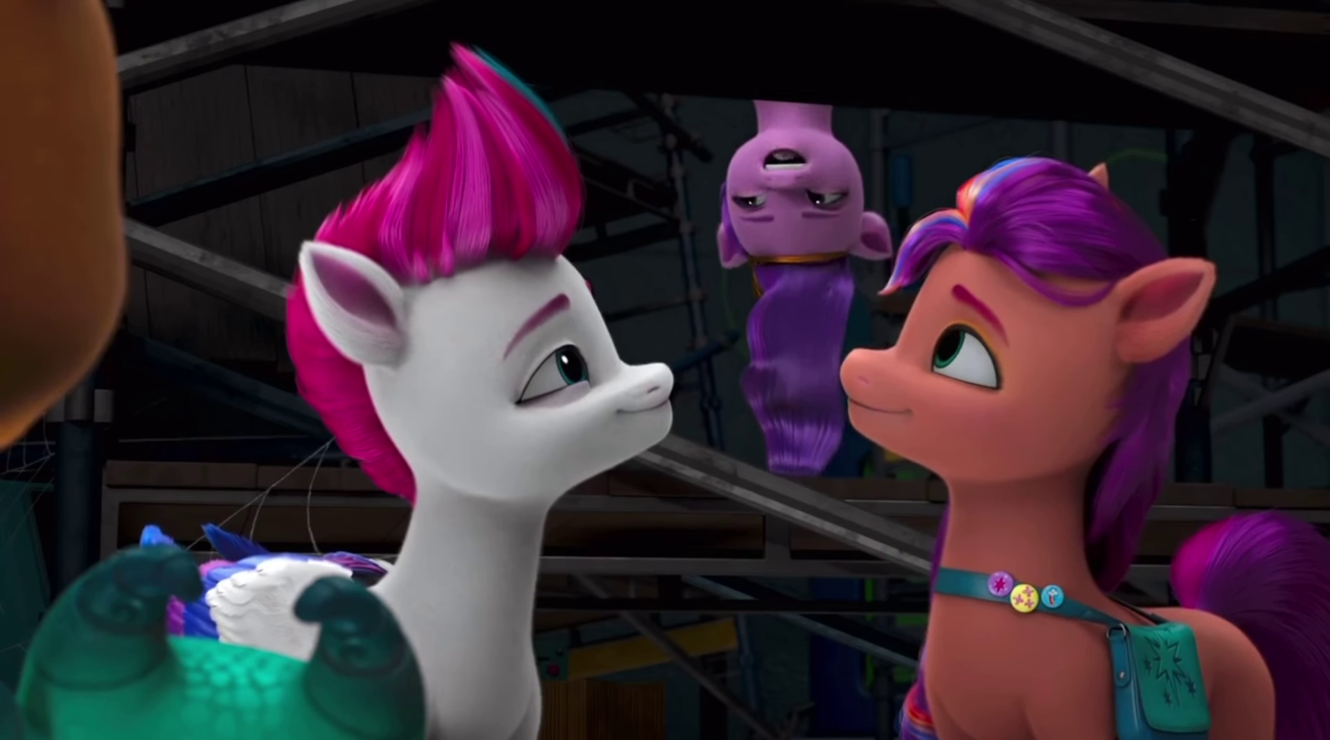 #3153525 - safe, screencap, hitch trailblazer, izzy moonbow, pipp ...