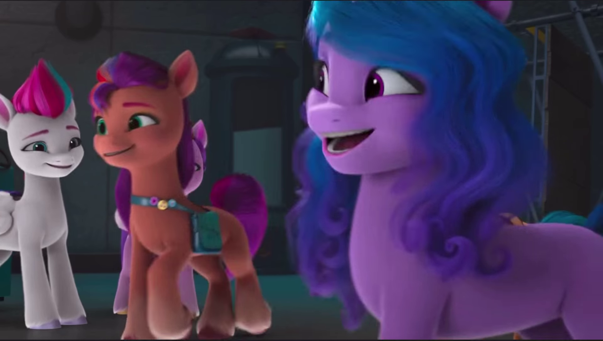 #3153606 - safe, screencap, hitch trailblazer, izzy moonbow, pipp petals, sparky sparkeroni ...