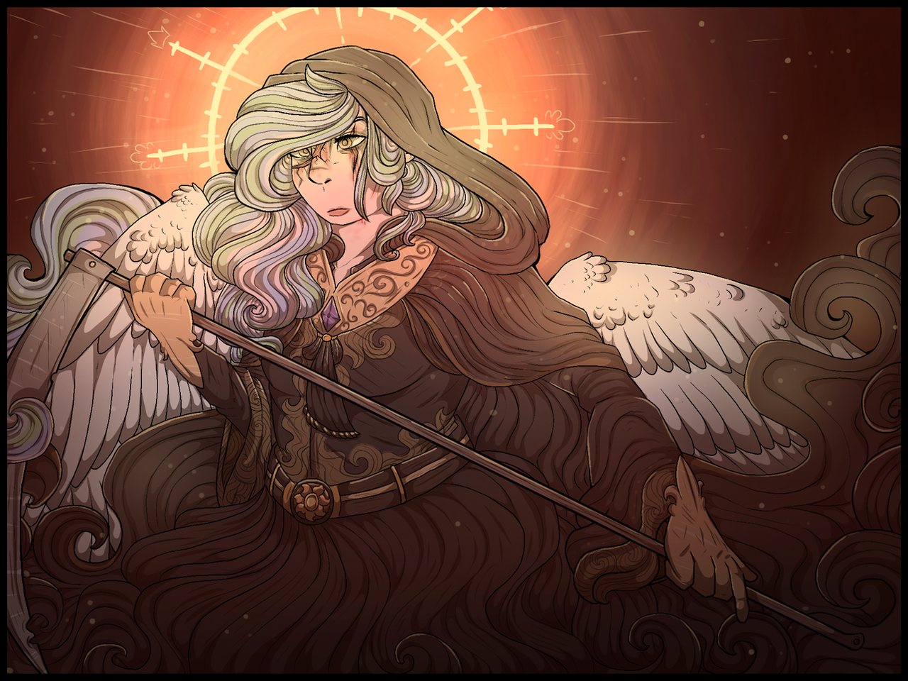 #3136375 - safe, artist:binibean, princess celestia, human, g4, death ...