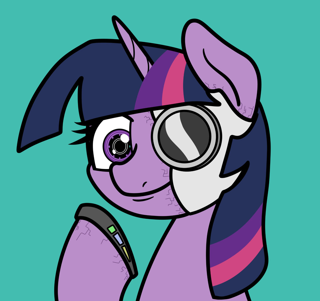 #3136622 - safe, artist:ewoudcponies, twilight sparkle, cyborg, pony ...