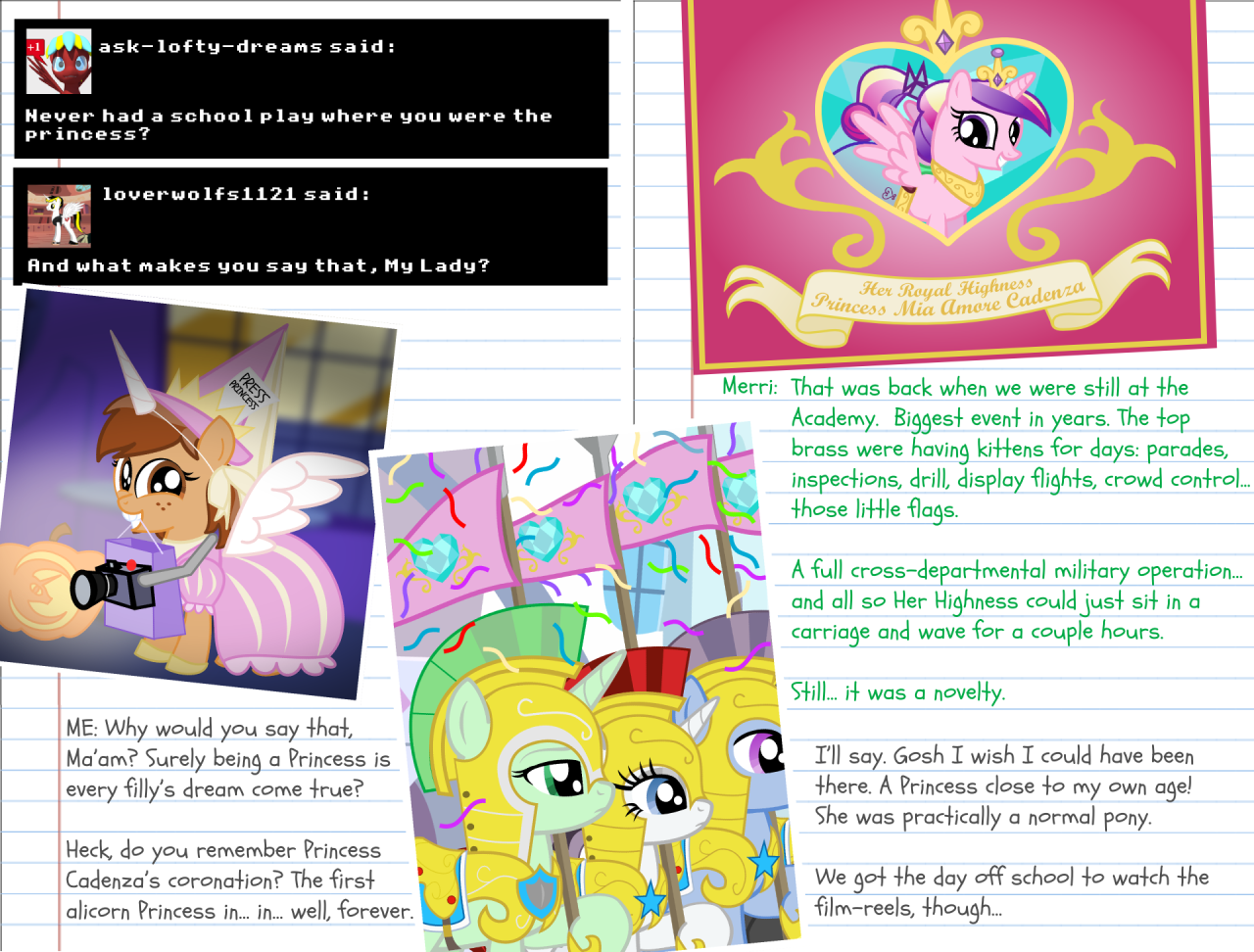 #3137025 - safe, artist:askbritanniamlp, princess cadance, oc, oc:britannia, oc:coffee talk, oc ...