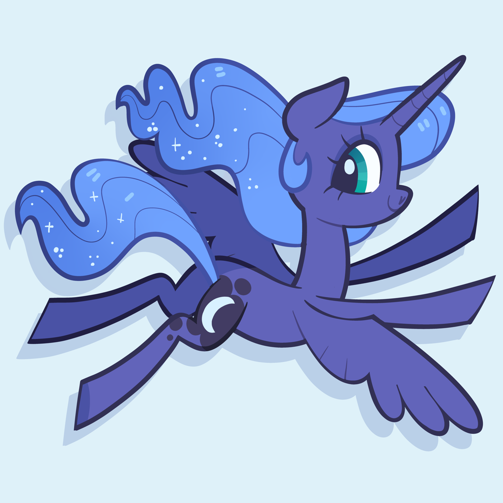 #3137484 - safe, artist:pilesofmiles, princess luna, alicorn, pony, g4 ...