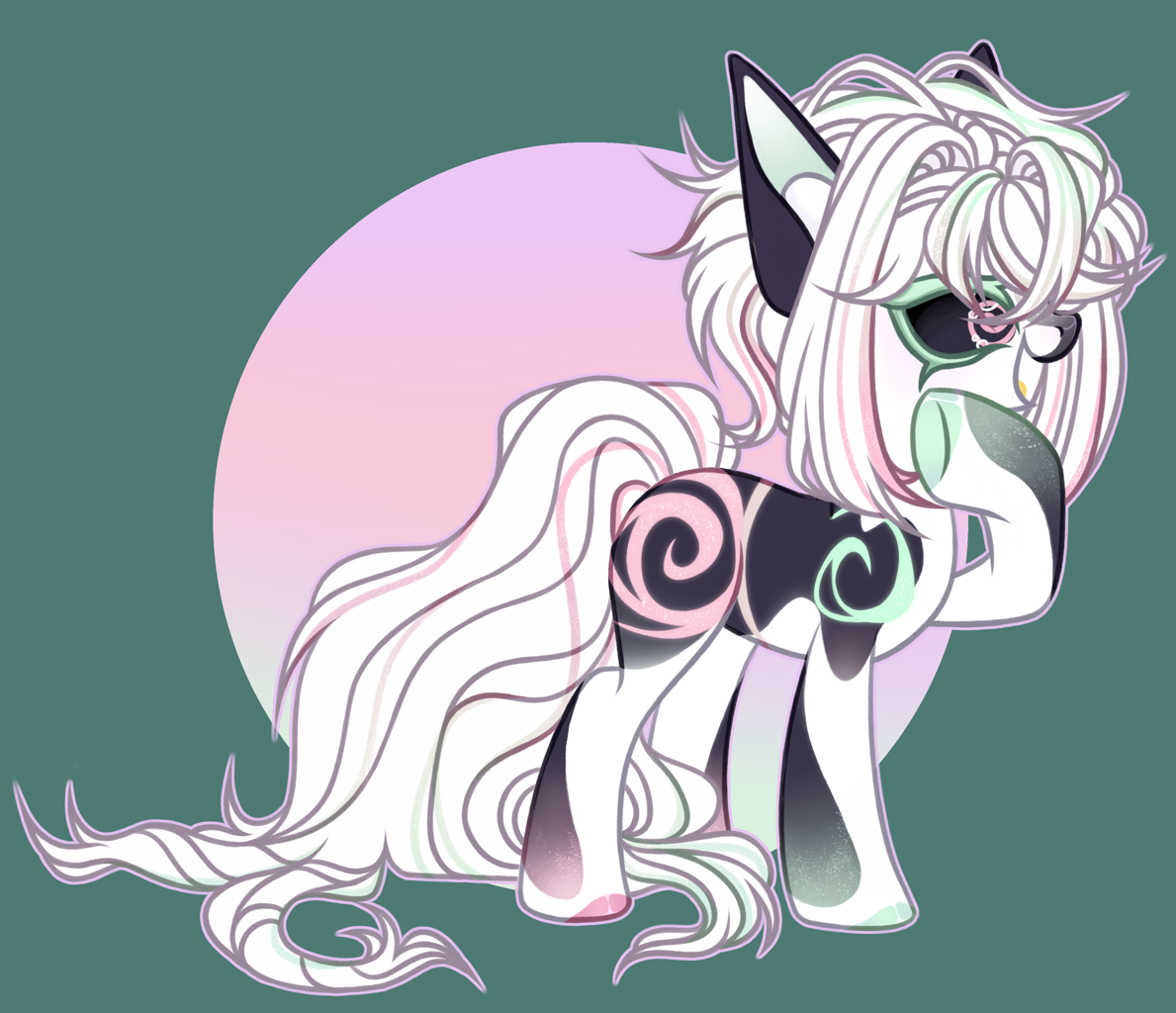 #3138183 - safe, artist:justsadluna, oc, oc only, earth pony, pony, abstract background, earth ...