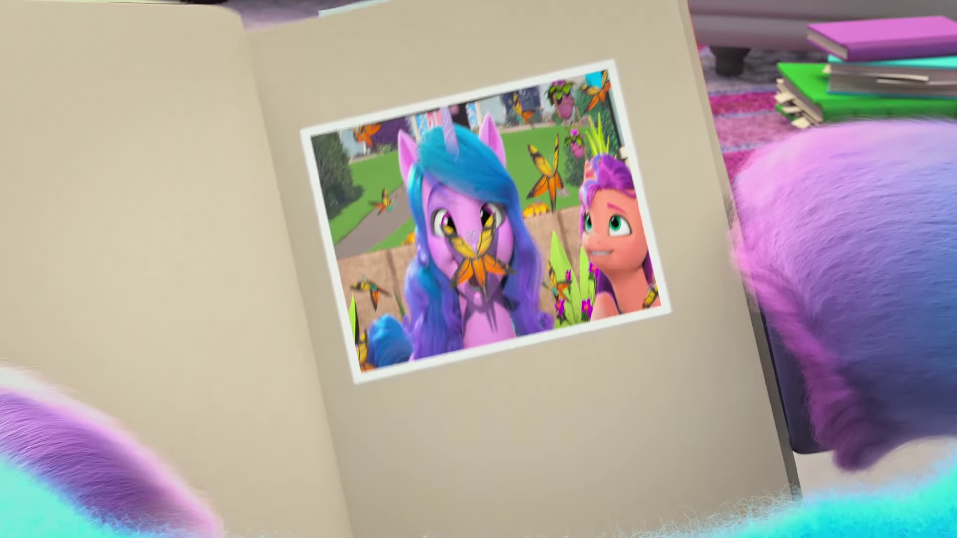 #3138361 - safe, screencap, hitch trailblazer, izzy moonbow, misty brightdawn, pipp petals ...