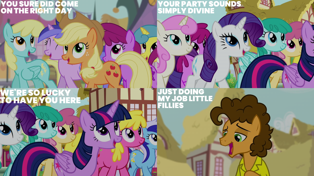 #3138392 - safe, edit, edited screencap, editor:quoterific, screencap, applejack, berry punch ...