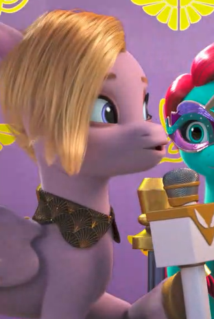 #3138492 - safe, screencap, dazzle feather, jazz hooves, earth pony ...