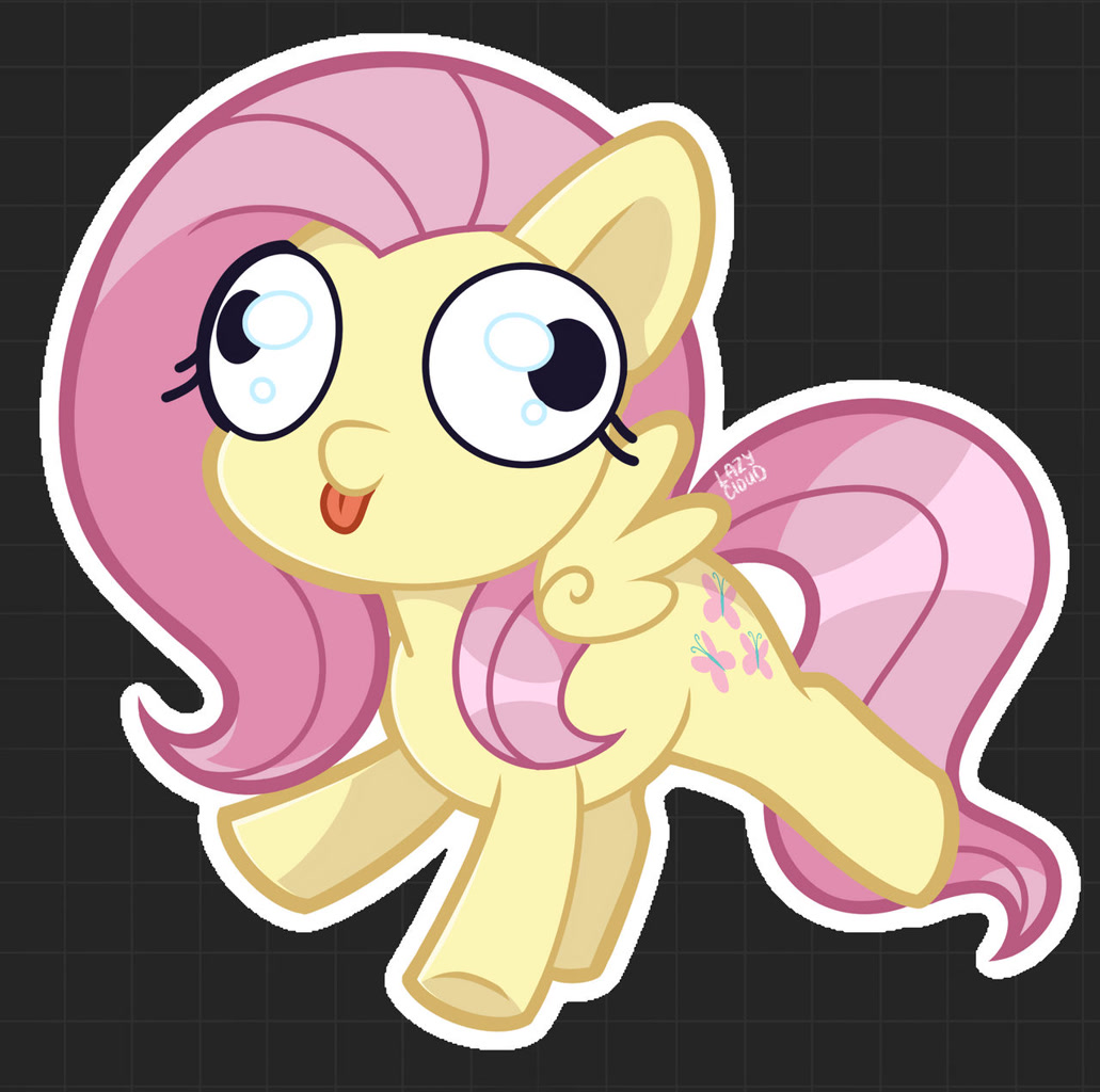 #3138578 - safe, artist:cloud-fly, fluttershy, pegasus, pony, chibi ...