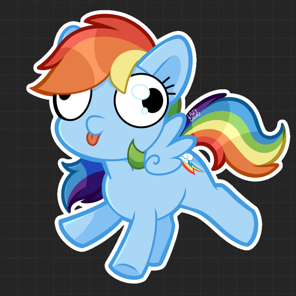 #3138579 - safe, artist:lazycloud, rainbow dash, pegasus, pony, g4 ...