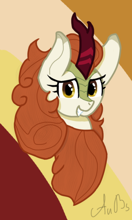 Safe Artist Derpy Fan Autumn Blaze Kirin G Female