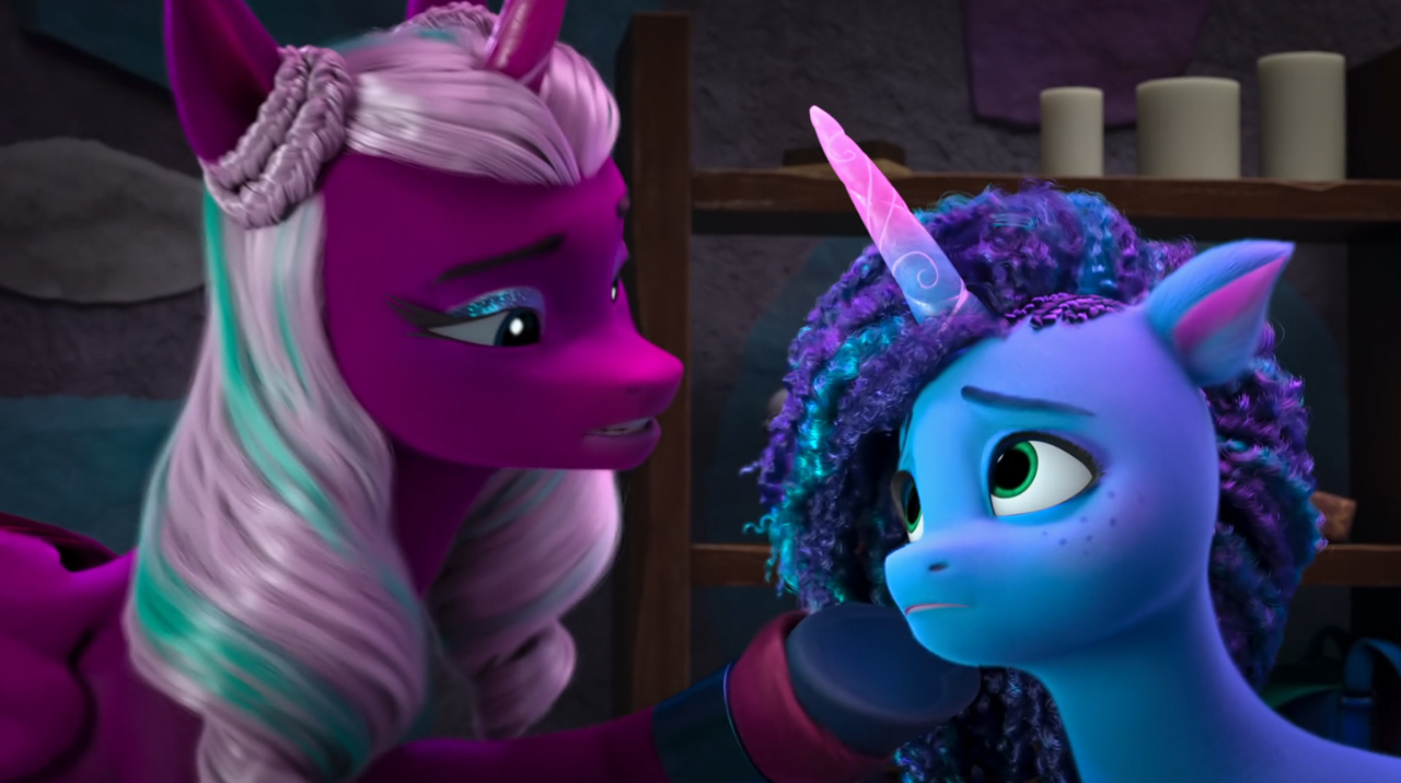 #3138865 - safe, screencap, misty brightdawn, opaline arcana, alicorn, pony, unicorn, g5, my ...