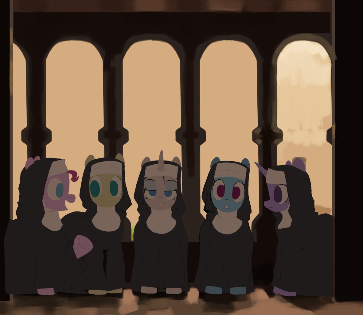 #3139145 - safe, artist:_ton618_, fluttershy, pinkie pie, rainbow dash ...