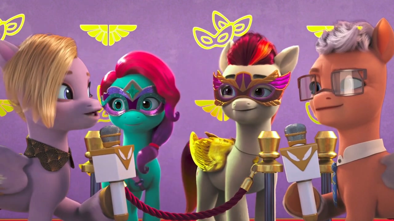 #3139896 - safe, screencap, dazzle feather, jazz hooves, rocky riff, skye silver, earth pony ...