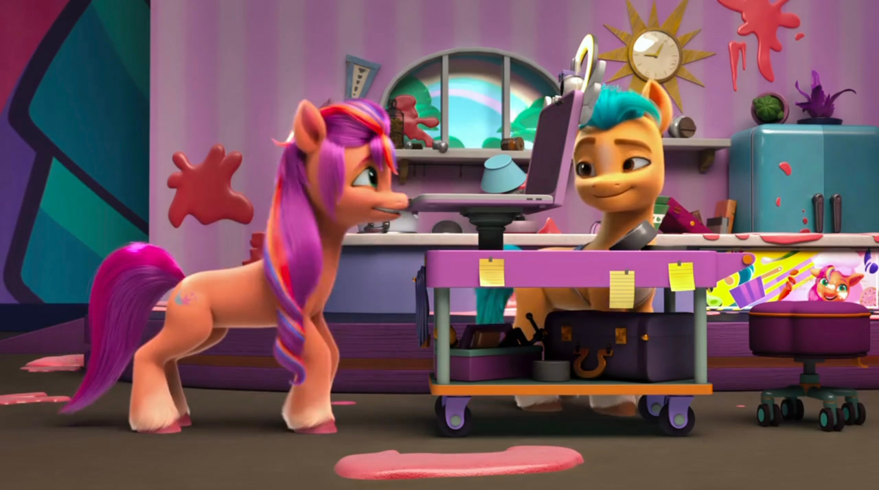 #3161020 - safe, screencap, hitch trailblazer, sunny starscout, earth ...