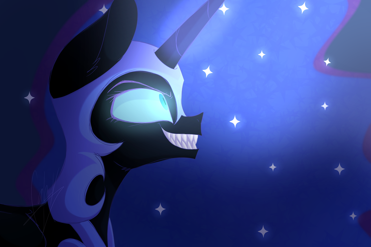 #3161072 - safe, artist:gaby505, nightmare moon, alicorn, pony, g4 ...