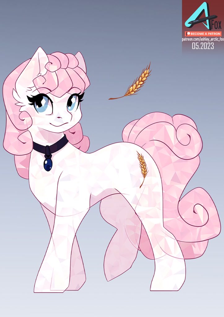 #3162311 - safe, artist:arctic-fox, oc, oc only, crystal pony, pony, choker, crystal pony oc ...