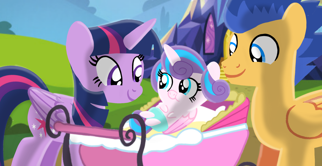 #3162778 - safe, artist:mlplary6, flash sentry, princess flurry heart ...