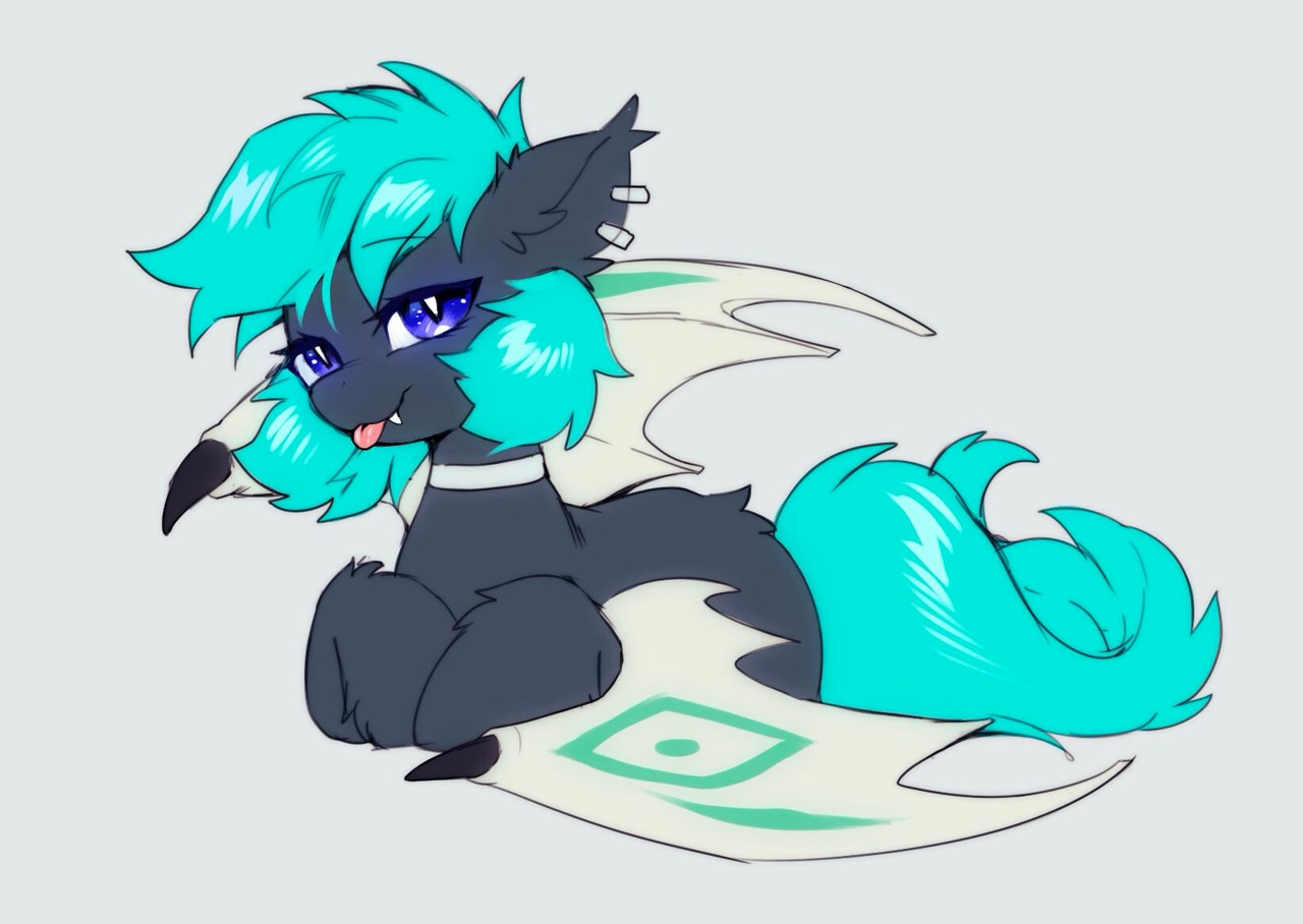 #3163446 - safe, artist:swaybat, oc, oc only, bat pony, pony, :p, bat ...