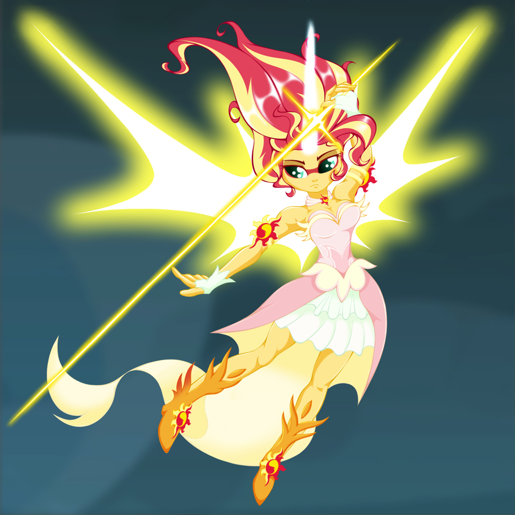 #3163615 - safe, artist:rurihal, sunset shimmer, human, equestria girls ...