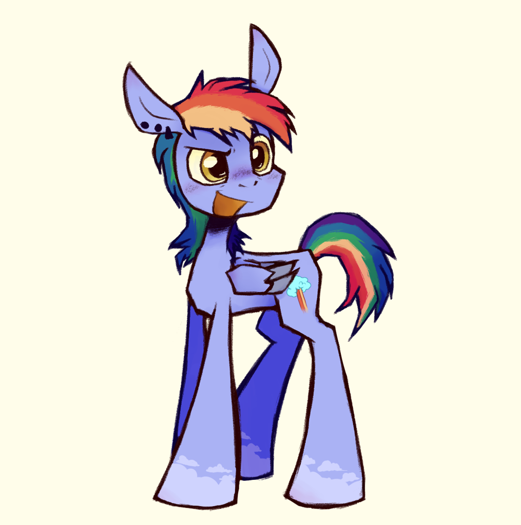 #3164438 - safe, artist:gammanullzero, rainbow blaze, pegasus, pony, g4 ...