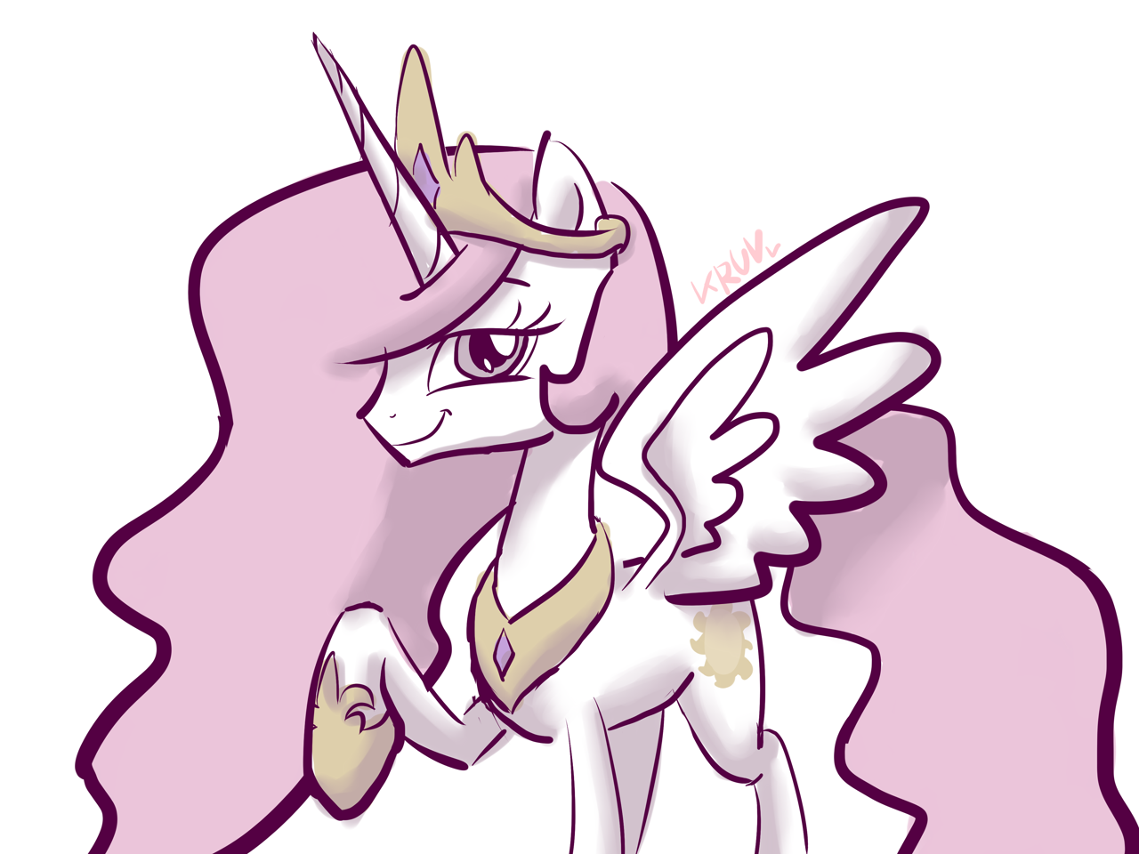 #3165408 - safe, artist:kruvvv, princess celestia, alicorn, pony ...