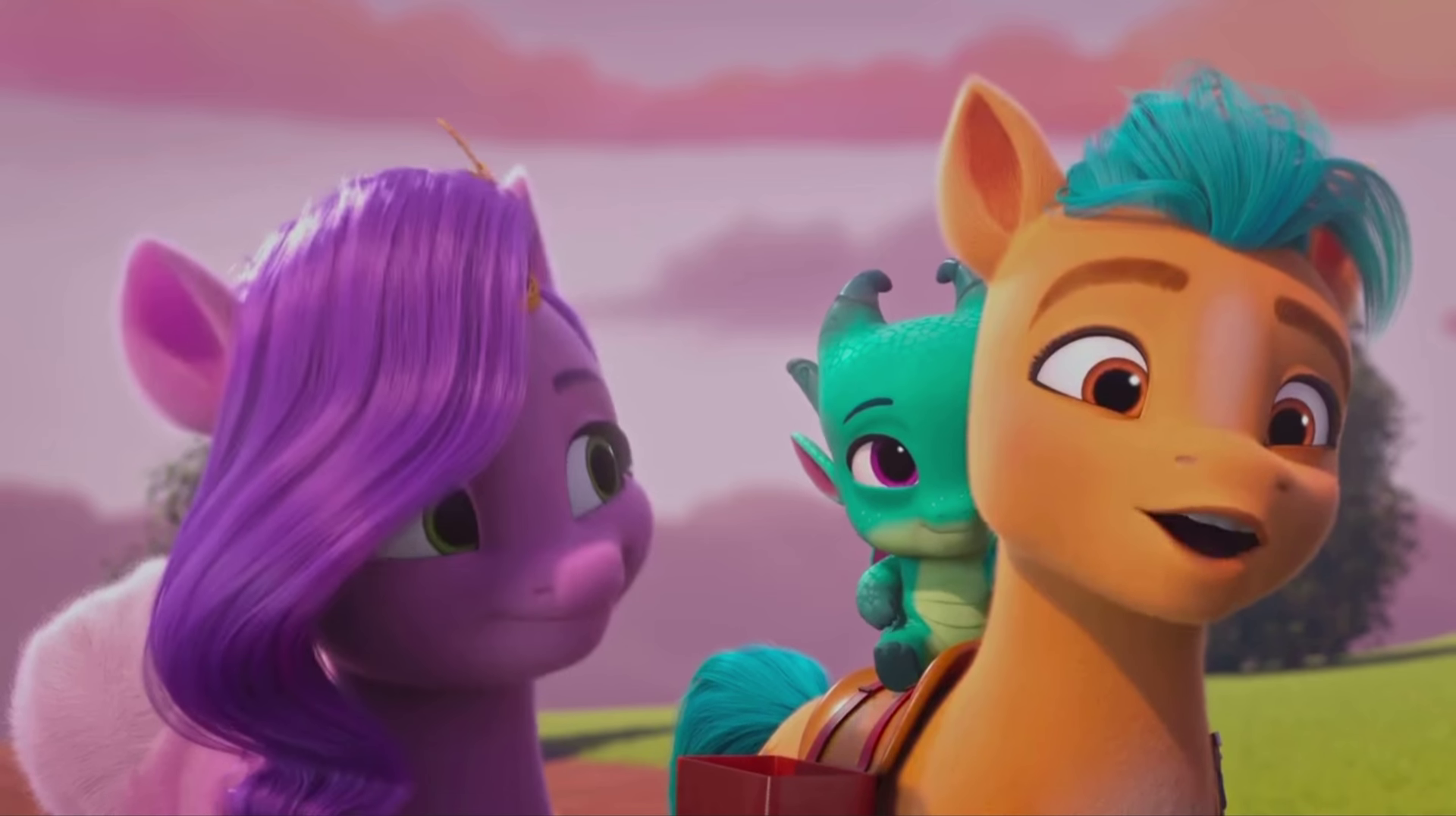 #3155422 - safe, screencap, hitch trailblazer, pipp petals, sparky ...