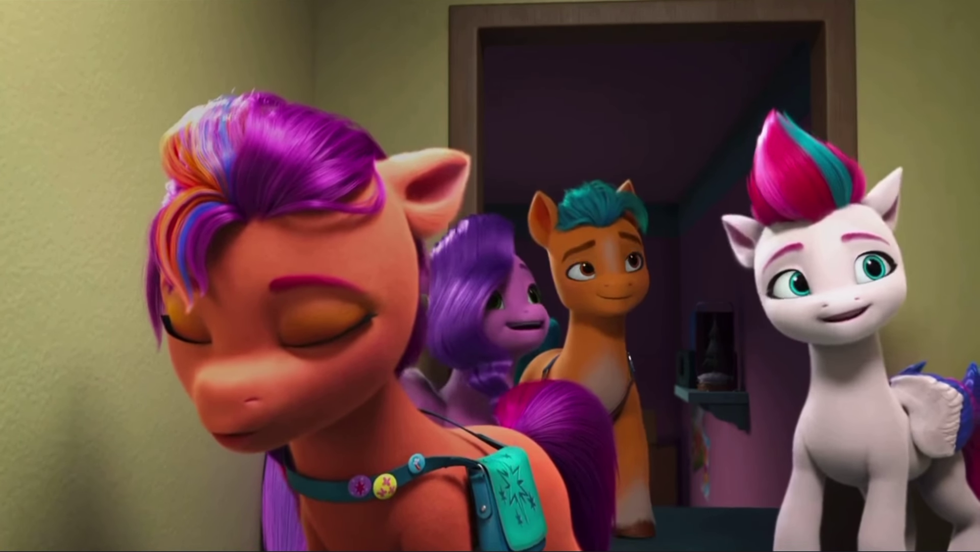 #3166299 - safe, screencap, hitch trailblazer, izzy moonbow, pipp ...