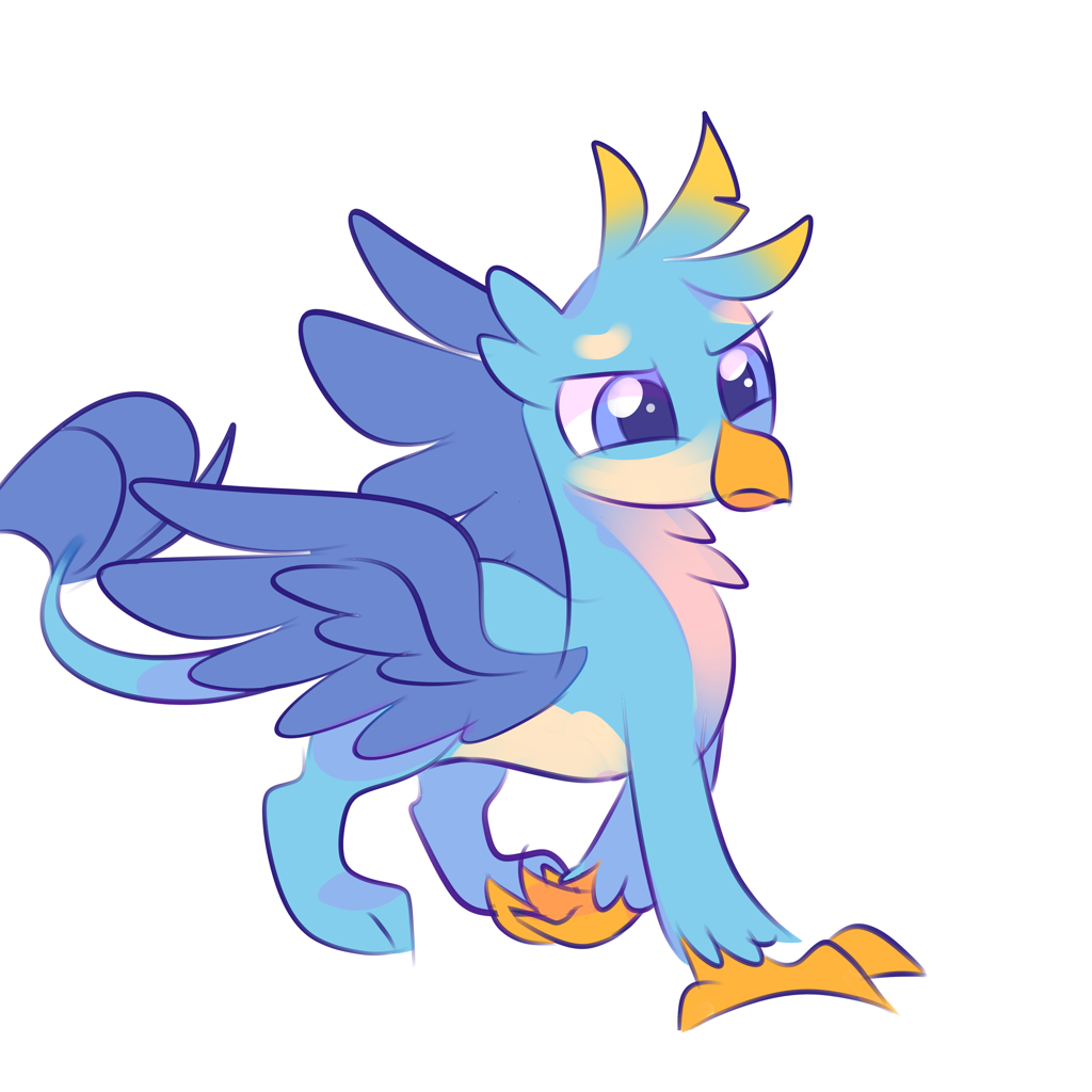 #3166536 - safe, artist:lanlanlc, derpibooru exclusive, gallus, griffon ...