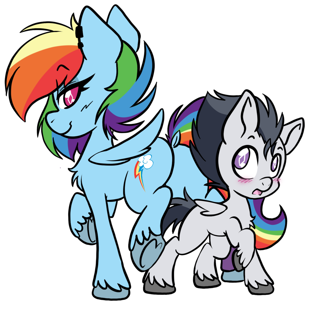 #3166593 - safe, artist:steelsoul, rainbow dash, rumble, pegasus ...