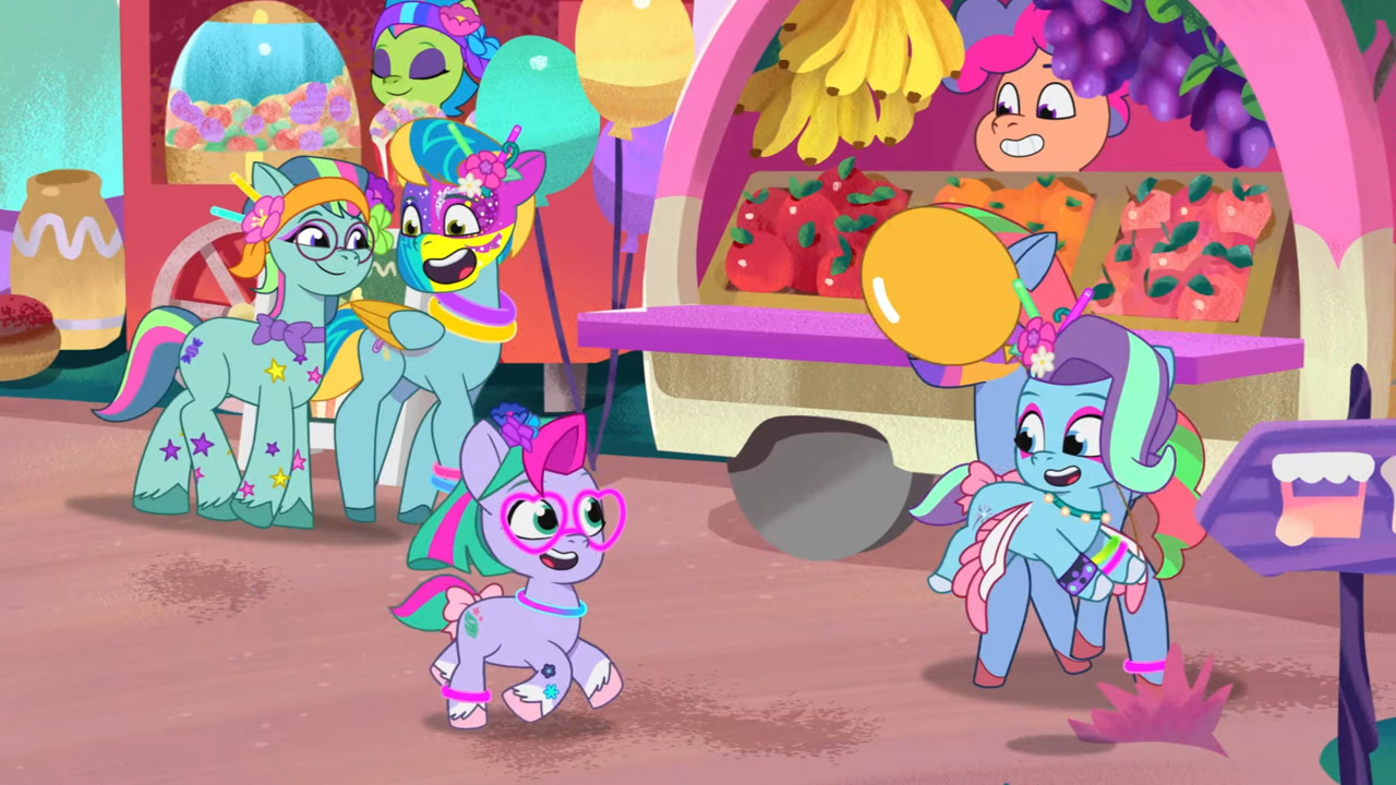 #3167011 - safe, screencap, berries (g5), delightful trifle, feather clips, glory (g5), luminous ...