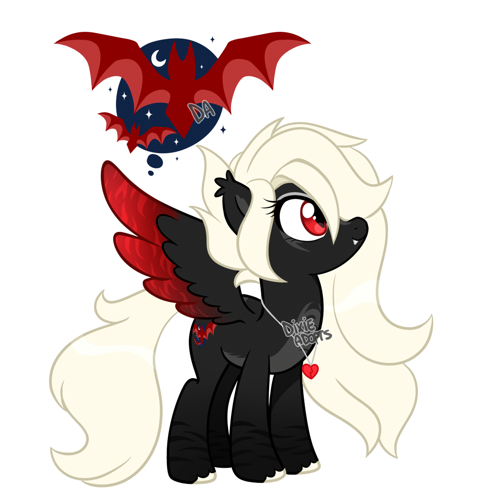 #3167450 - safe, artist:dixieadopts, oc, oc only, oc:red velvet, bat, pegasus, pony, body ...