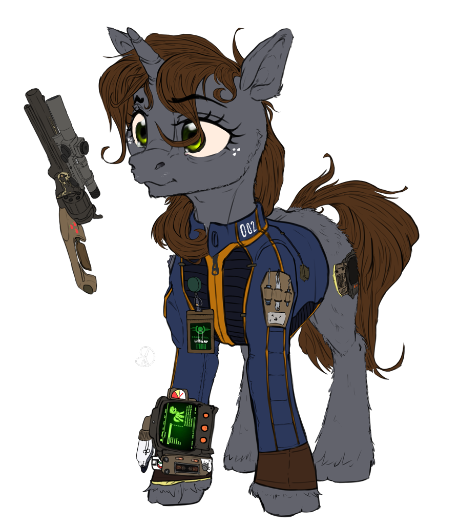 #3167481 - safe, artist:aviarts, oc, oc only, oc:littlepip, pony ...