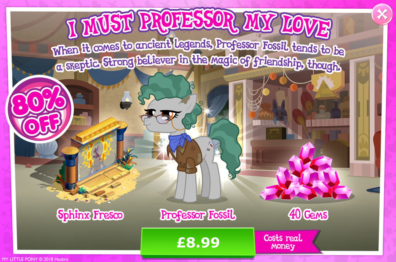 #3168146 - safe, gameloft, professor fossil, earth pony, pony, g4, my ...
