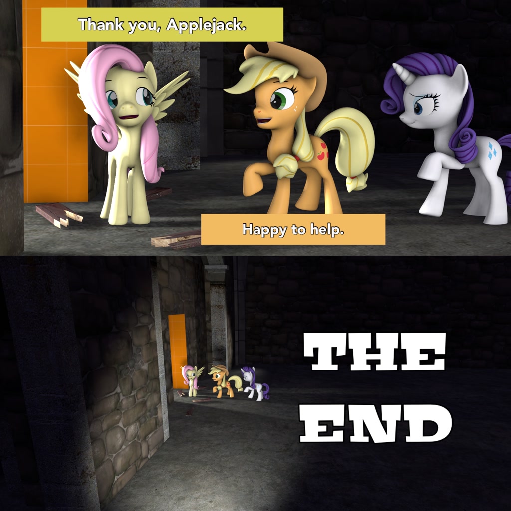 #3168588 - safe, artist:ontheedgeht, applejack, fluttershy, rarity ...